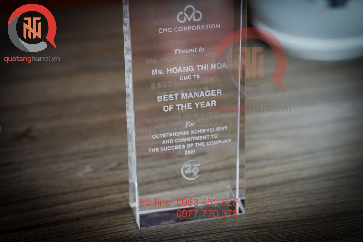 Cup vinh danh CMC – Quà Tặng Hà Nội